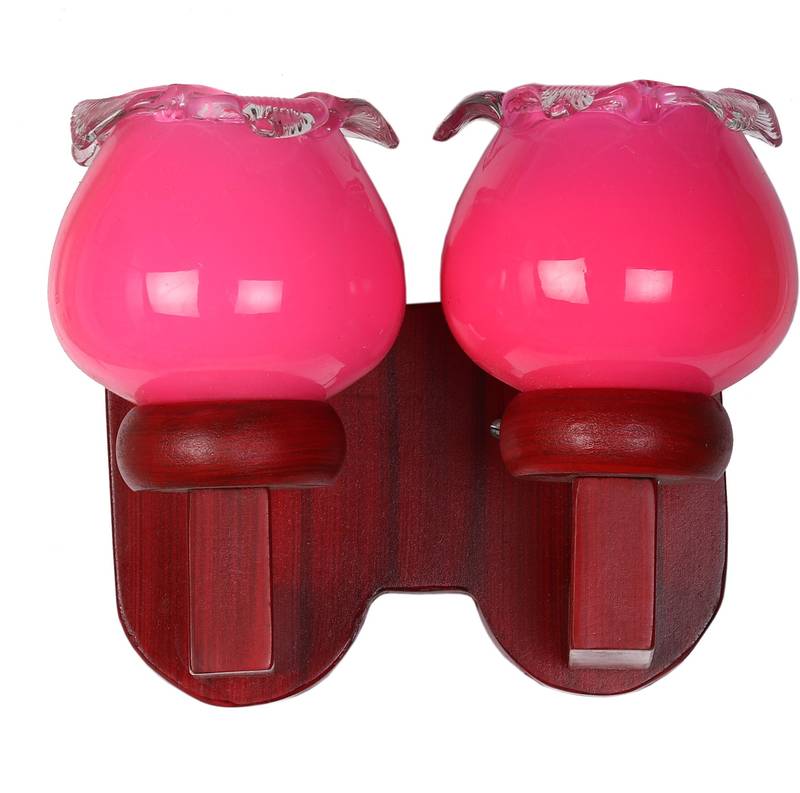 LED Compactable Wood & Glass Wall Lamp Light - BI1, Pack Of 2 - Afast ...