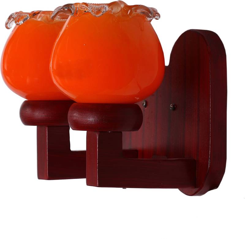 LED Compactable Wood & Glass Wall Lamp Light - BJ1, Pack Of 2 - Afast ...