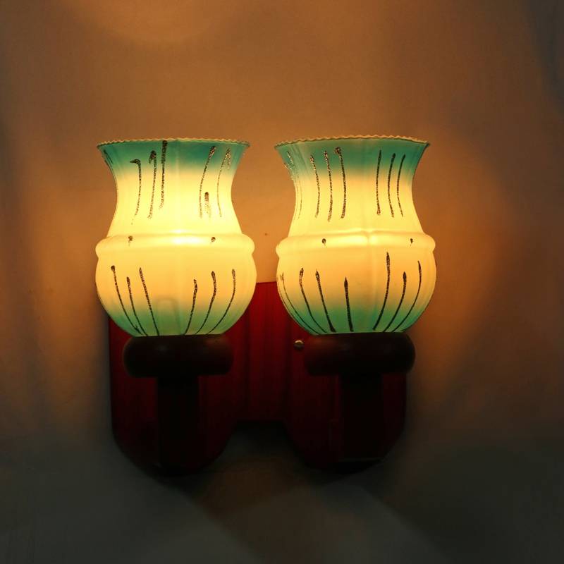 LED Compactable Wood & Glass Wall Lamp Light - BL1, Pack Of 2 - Afast ...