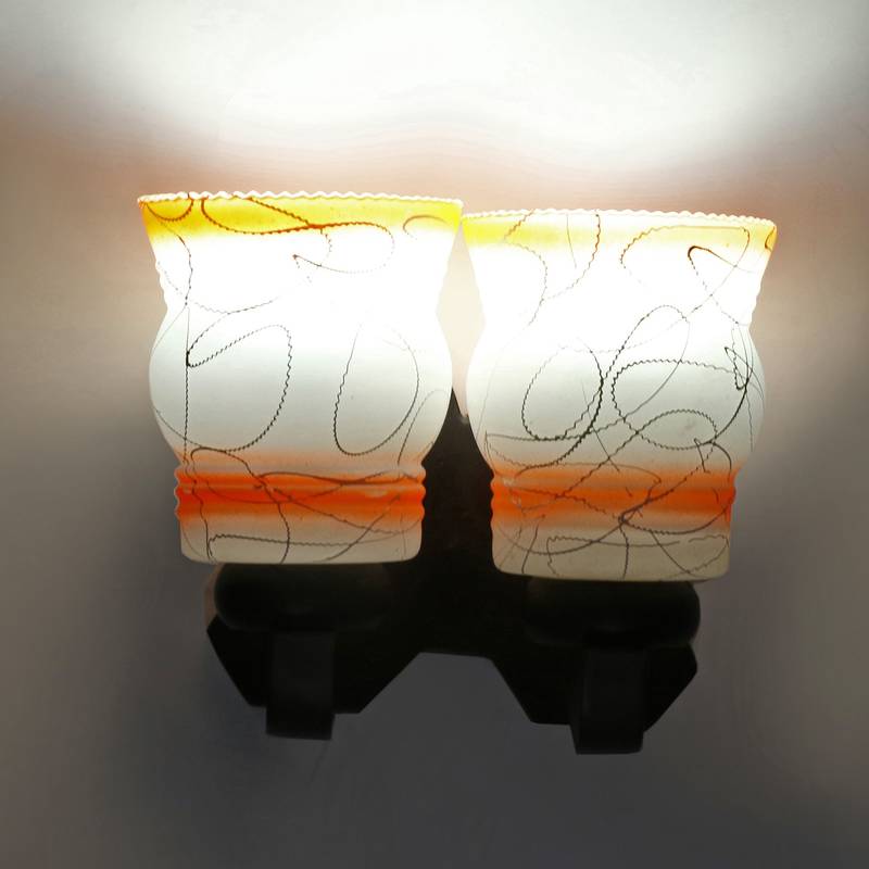 LED Compactable Wood & Glass Wall Lamp Light - CD1, Pack Of 2 - Afast ...