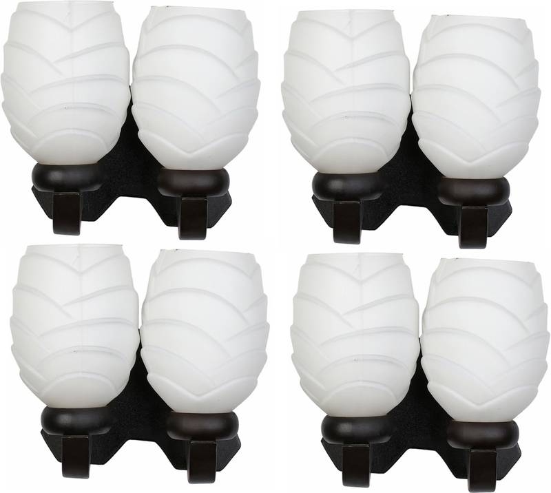 LED Compactable Wood & Glass Wall Lamp Light - CE1, Pack Of 4 - Afast ...