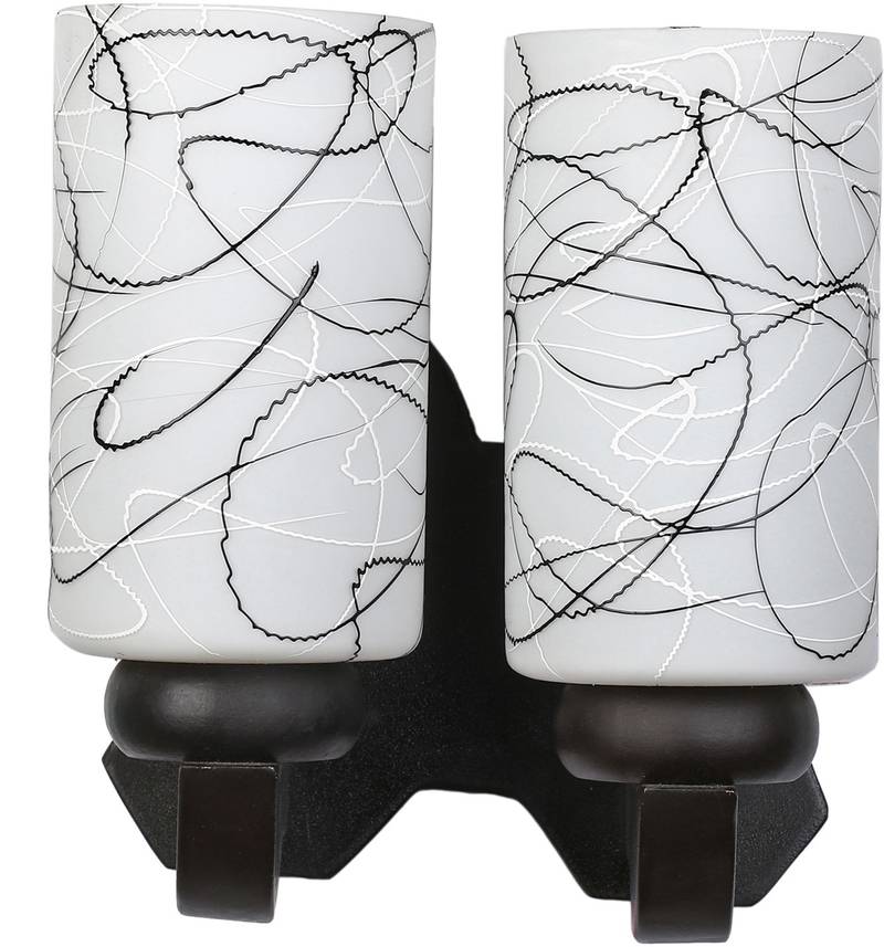 LED Compactable Wood & Glass Wall Lamp Light - CF1, Pack Of 2 - Afast ...