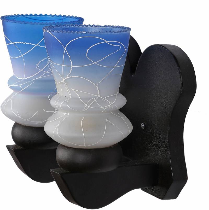 LED Compactable Wood & Glass Wall Lamp Light - CH1, Pack Of 2 - Afast ...