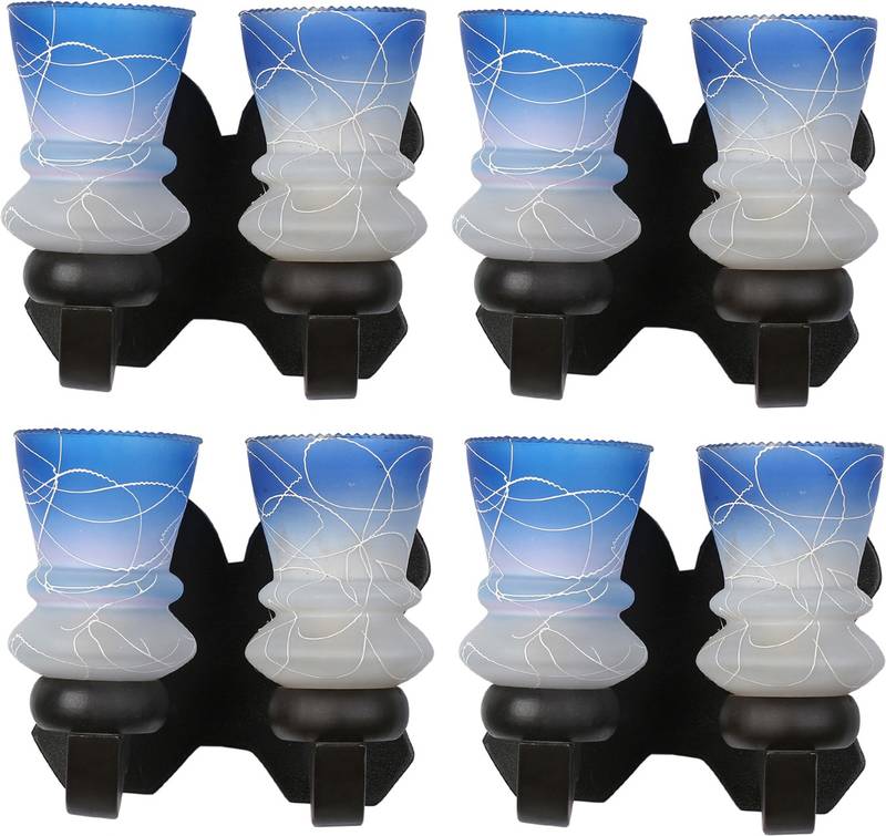 LED Compactable Wood & Glass Wall Lamp Light - CH1, Pack Of 4 - Afast ...