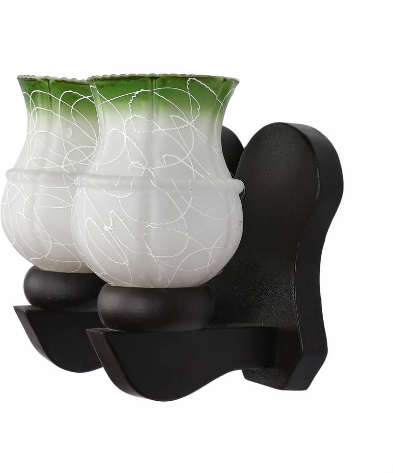 LED Compactable Wood & Glass Wall Lamp Light - CN1, Pack Of 2 - Afast ...