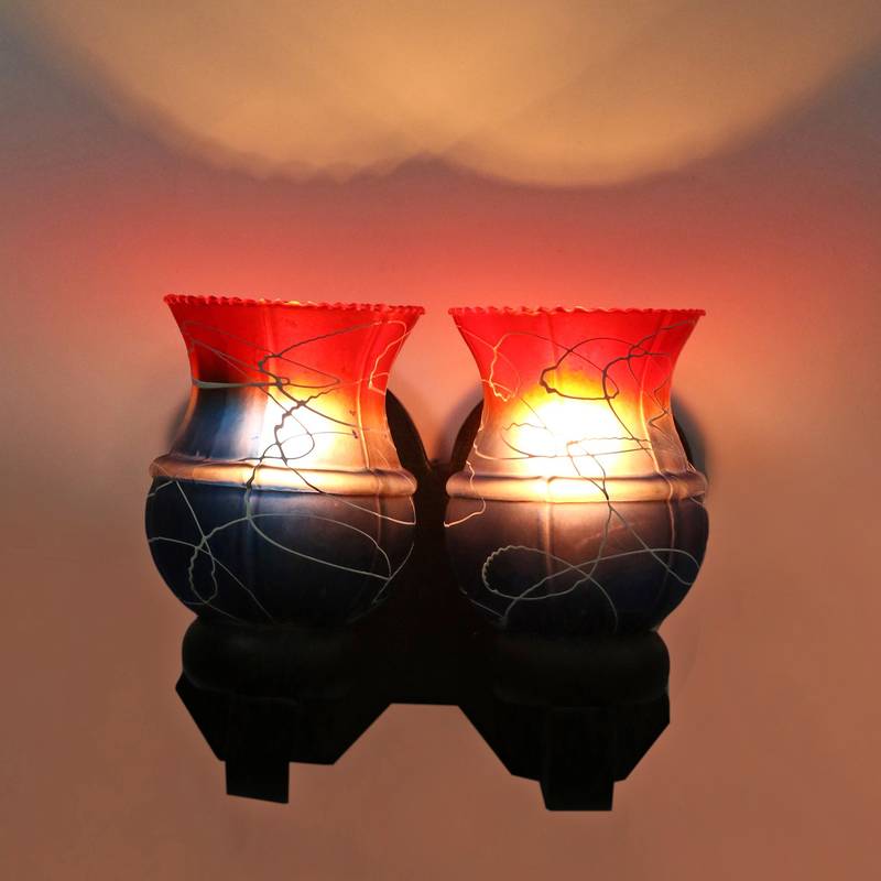 LED Compactable Wood & Glass Wall Lamp Light - CQ1, Pack Of 4 - Afast ...