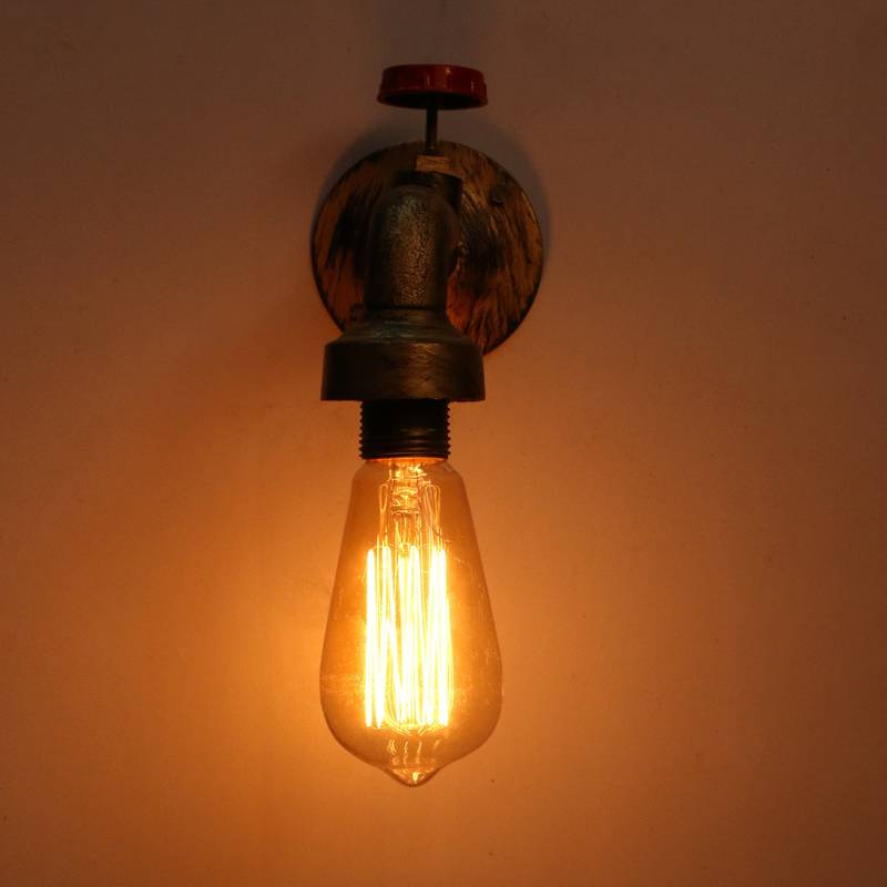 Vintage Tap Wall Lamp Light With Filament Bulb White (Set Of 2) - Afast ...