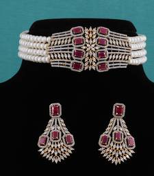 Real Natural Hyderabadi pearls choker Set With Certificate - Pitti ...