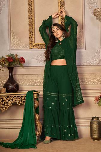 Green Sharara - Buy Green Sharara Online at Best Prices