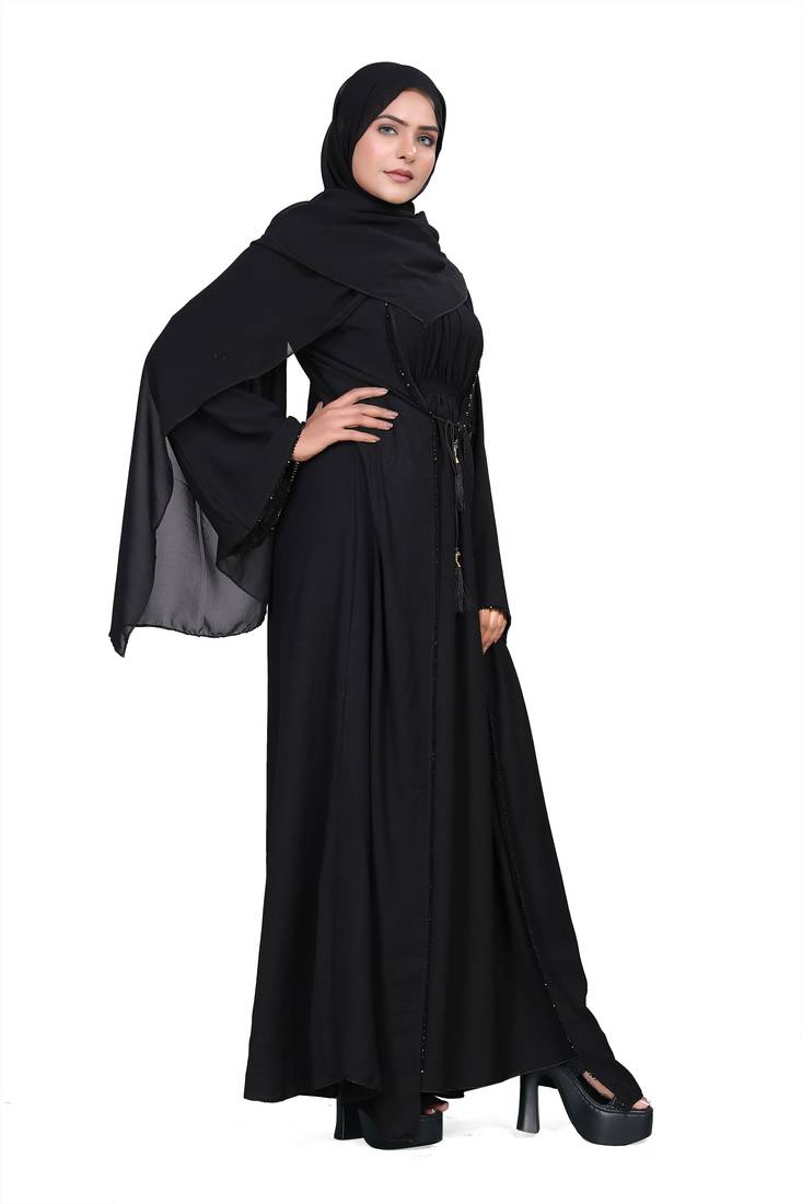 Handmade Front Open Design With String Dubai Abaya|Burqa For Women ...