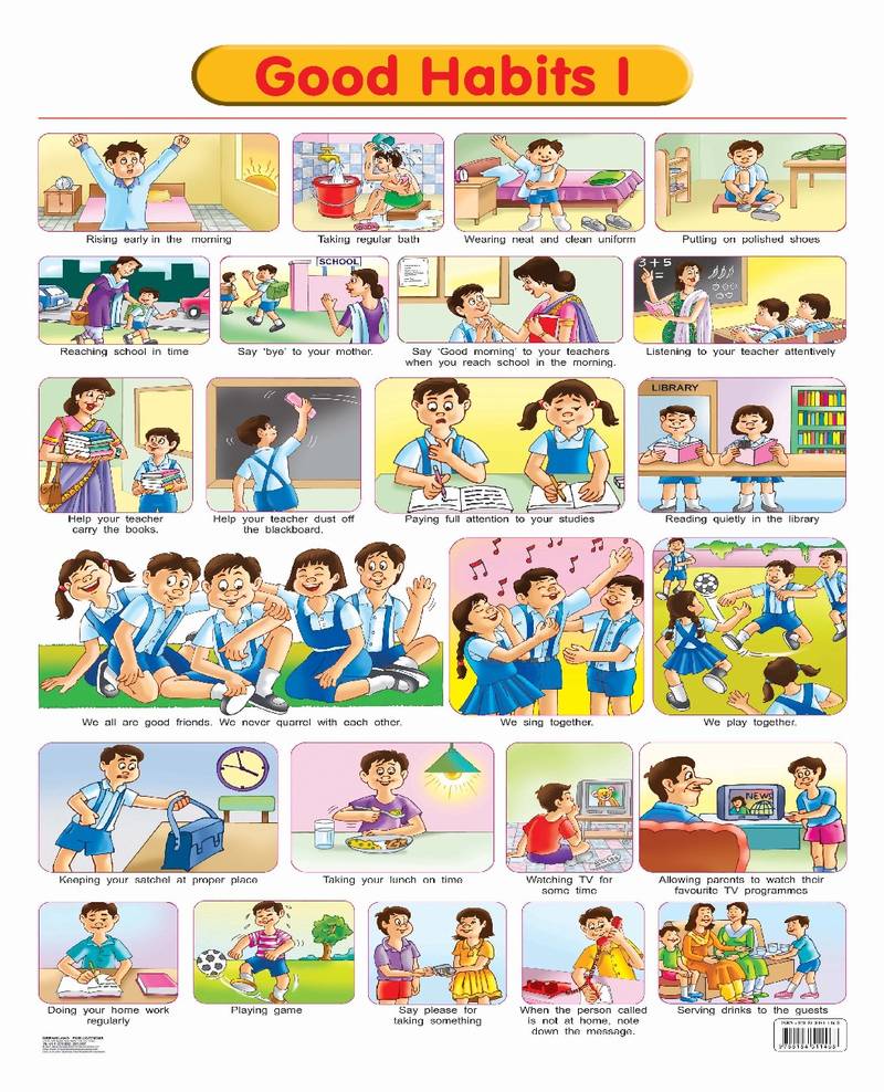 Good Habits 1 Reference Educational Wall Chart by Dreamland ...