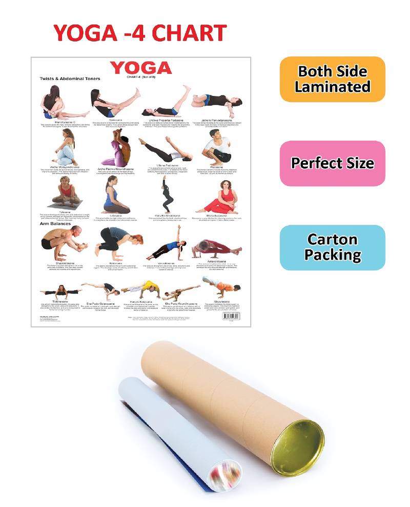 Yoga Chart 4 Reference Educational Wall Chart by Dreamland Publications ...