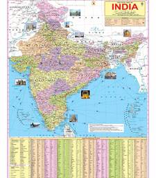 India Map Reference Educational Wall Chart by Dreamland Publications ...