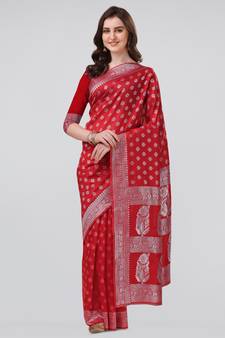 Red Saree(sari) - Buy Indian Red Sarees On All Fabric and Designs