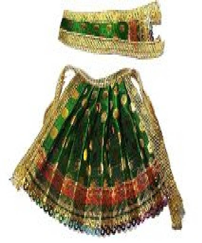 Salvus Handcrafted Fabric Green Devi Mata Dress For Maa Durga, Kali ...