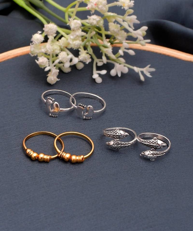 Set of 3 Western Toe rings - Silvermerc Designs - 3991493