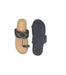 White Sole Medicated Ladies footwear-Synthetic -DRS 01-Black - White ...