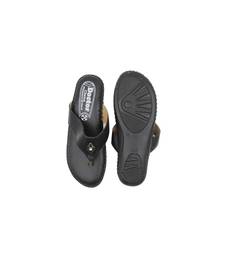 White Sole Medicated Ladies footwear Synthetic-DRS 04-Black - White ...