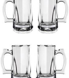 Funky Design Large Beer Mug With Handle, Transparent- B29 - Afast - 3996570