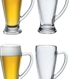 Funky Design Large Beer Mug With Handle, Transparent- B33 - Afast - 3996572