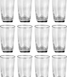 Designer Molded Water Juice TransparentMultipurpose Glass -A111, Pack ...
