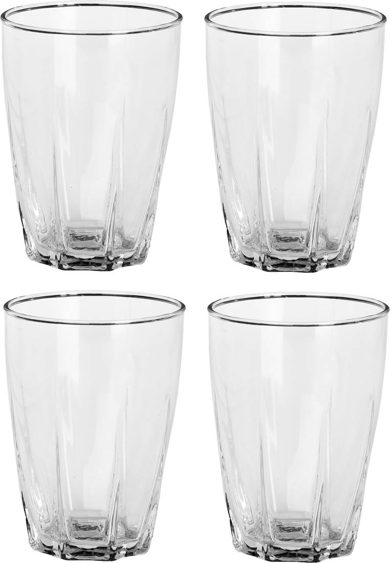Designer Molded Water Juice TransparentMultipurpose Glass -A123, Pack ...