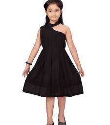 Black plain net kids-frocks - Aarika - 4008029