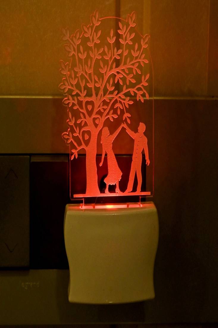 3D Illusion Effect Dancing CoupleMulti Colour LED Night Lamp - Afast ...