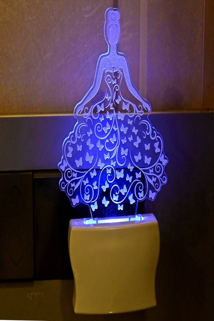 3D Illusion Dancing Girl LED Plug & Play Wall Lamp - Afast - 4010307