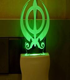 3D Illusion Effect Sikh KhandaMulti Colour LED Night Lamp - Afast - 4010408