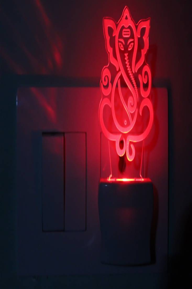 3D Illusion Effect Lord Ganesha LED Night Lamp - Afast - 4010439
