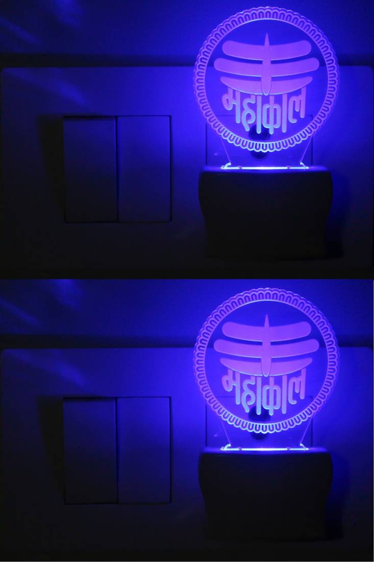 3D Illusion Effect Mahadev Mahakal LED Night Lamp (Pack Of 2) - Afast ...