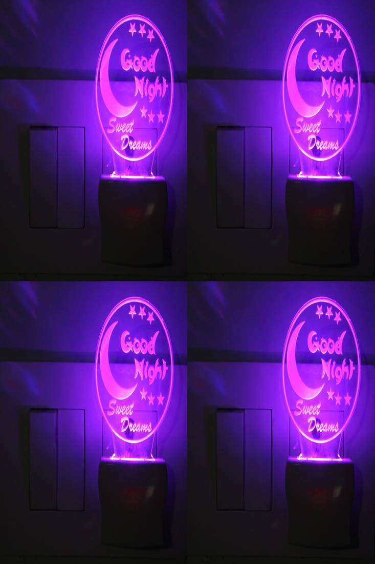 3D Illusion Effect Good Night Symbol LED Night Lamp (Pack Of 4) - Afast ...