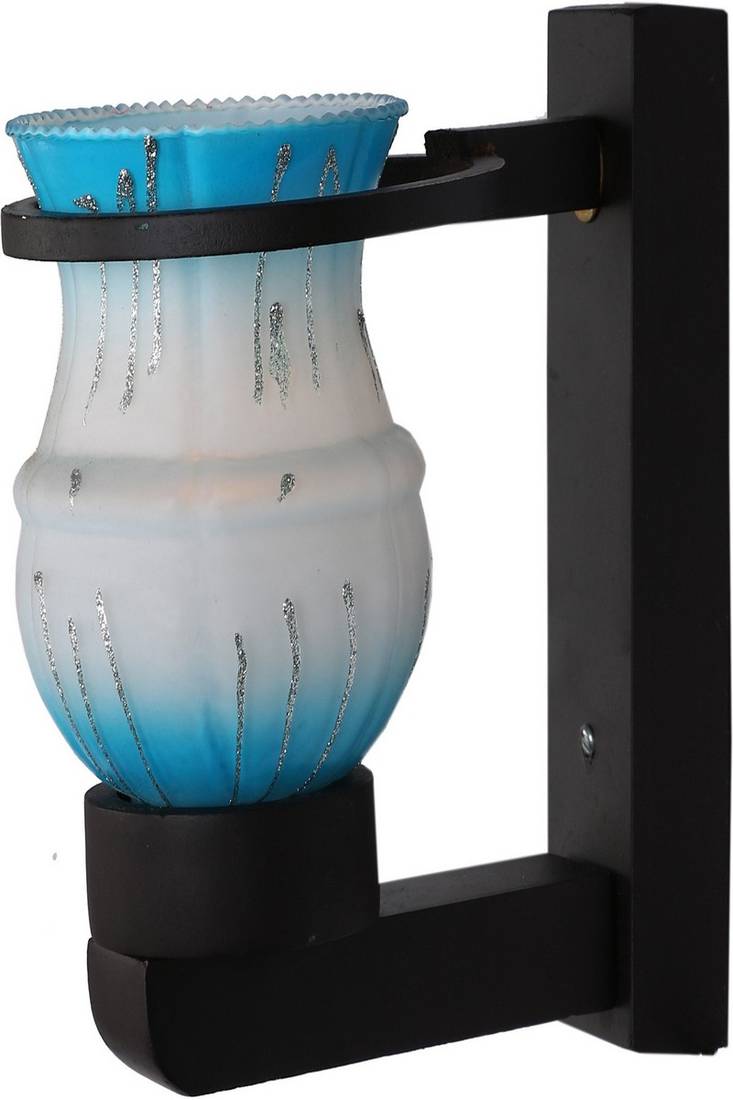 Designer Colourful Glass Wall Lamp Light Of Stylish Wood Fitting -A25 ...