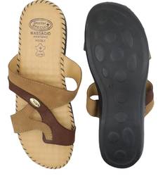 White Sole Medicated Ladies footwear - Leather - DRL 11-Brown - White ...