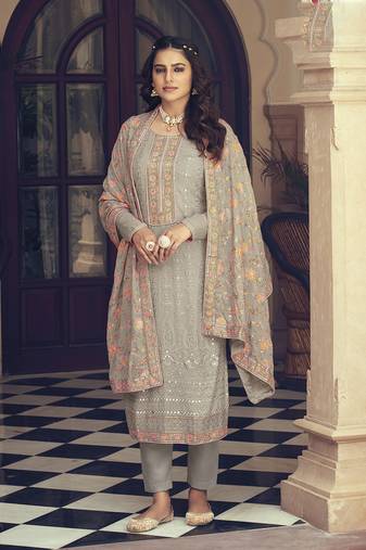 Straight Suits – Buy Straight Salwar Suits for Party Wear Online