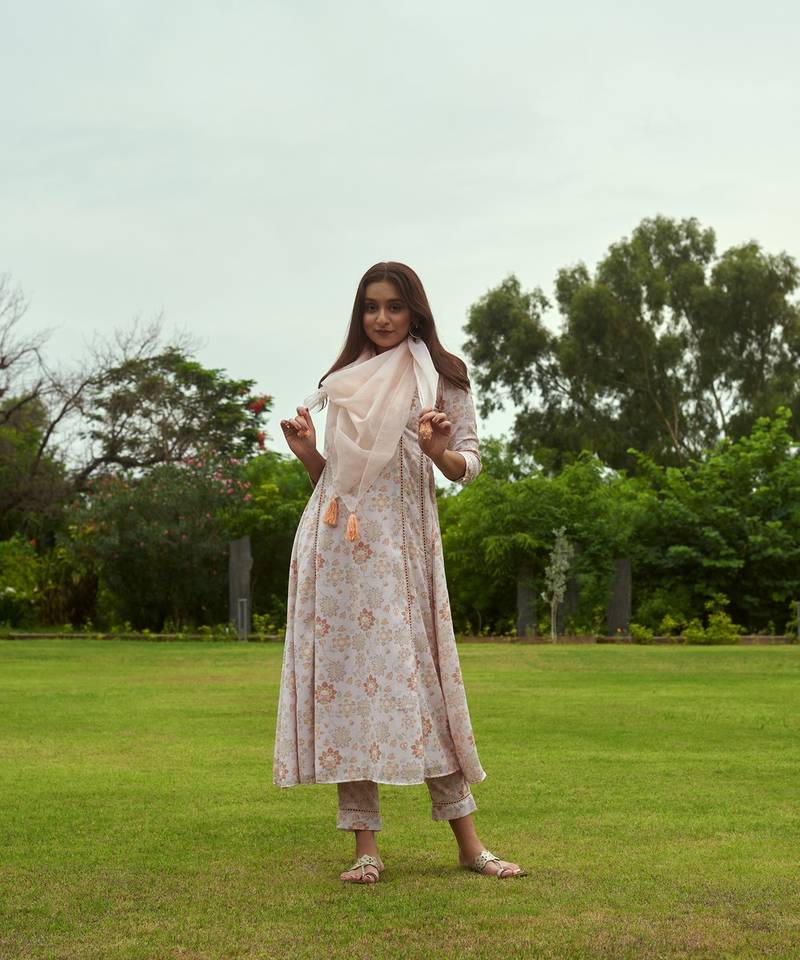 Rose Pink Kurta Set - PASHA INDIA - 4016129