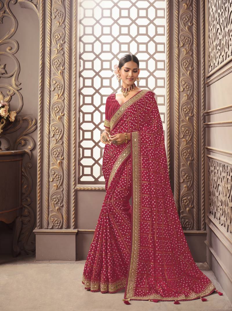 Designer Miss India Silk Festival wear Saree - YOMIKA TRENDZ - 4017015