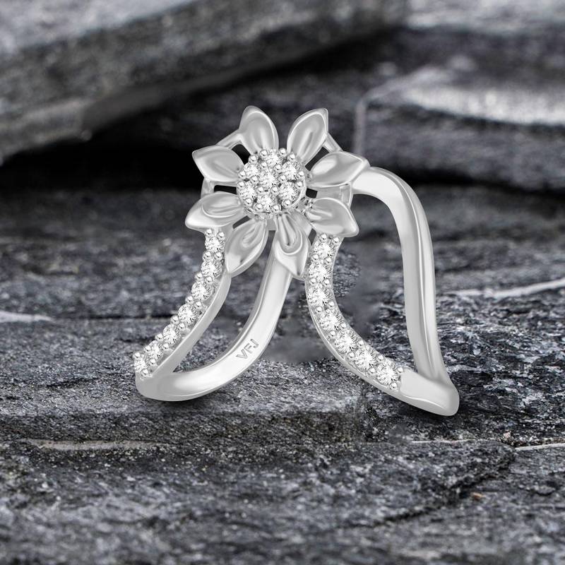 Vighnaharta traditional south indian Rhodium Plated finger Ghoda vanki ...