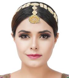 22KT Gold Plated Kundan Mathapati - AURAA TRENDS - 3992413