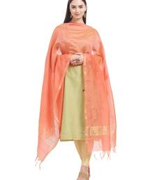 Peach Colored Banarasi Art Silk. - MOHVOGUE - 4018306