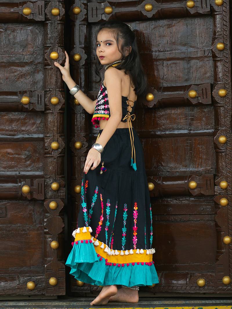 Attractive Aari Embrodiered Black Chaniya Choli set for Girls ...