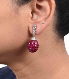 Red Diamond Stick With An Invisible Setting Ruby Drop - MON TRESOR ...