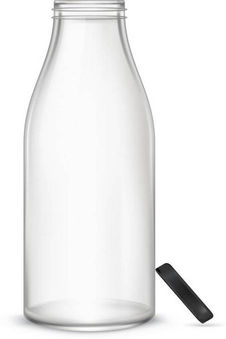 Multi Purpose Transparent Glass Milk Bottle 1 Bottle 1000 Ml - SOMIL ...
