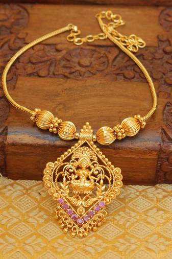Temple Jewellery - Traditional Indian Temple Necklace Designs Online