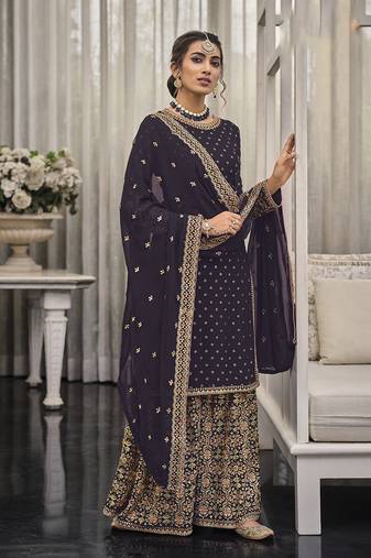 Palazzo Suits - Shop Latest Designer Palazzo Dress Online at Mirraw