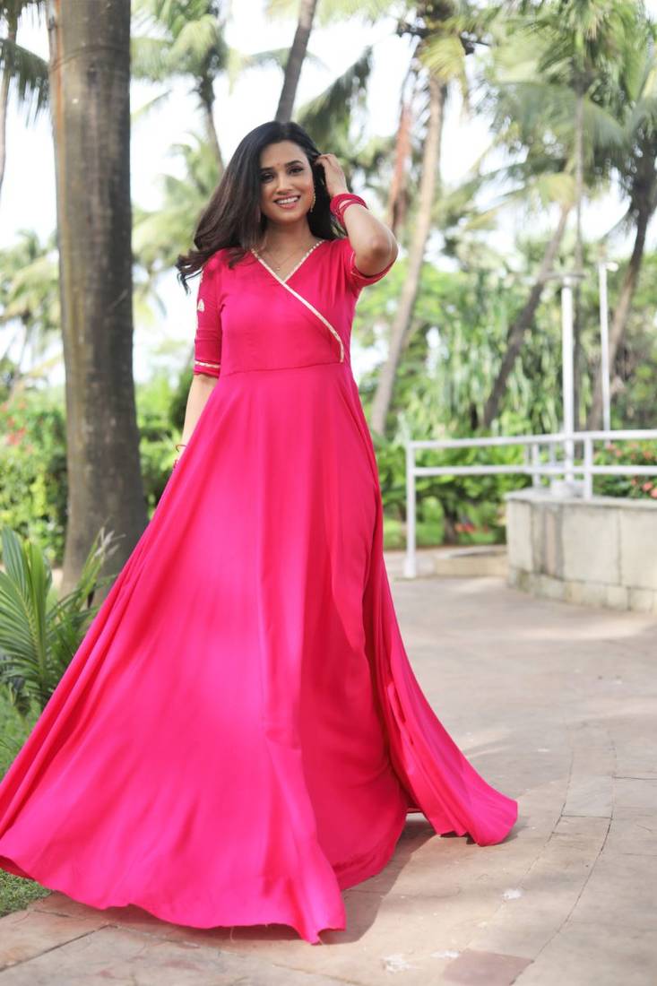 Pink Angarakha Dress - SHREETATVAM - 4029957
