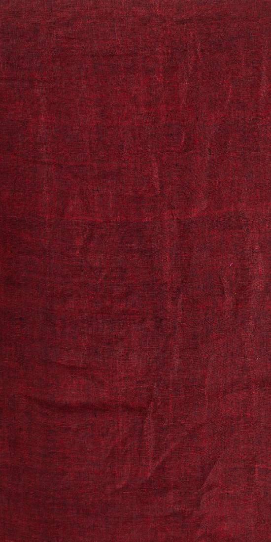 Traditional Maroon Linen Jamdani Saree - Angoshobha - 4035212