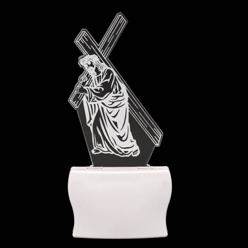 3D Illusion Effect GOD Jesus Christ Multi Colour LED Night Lamp, Pack ...