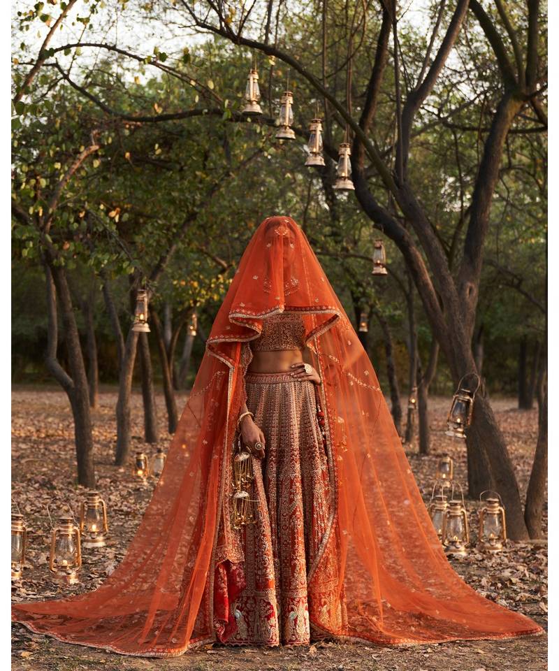 Rust Lehengas - AKRITI BY RITIKA - 4045477